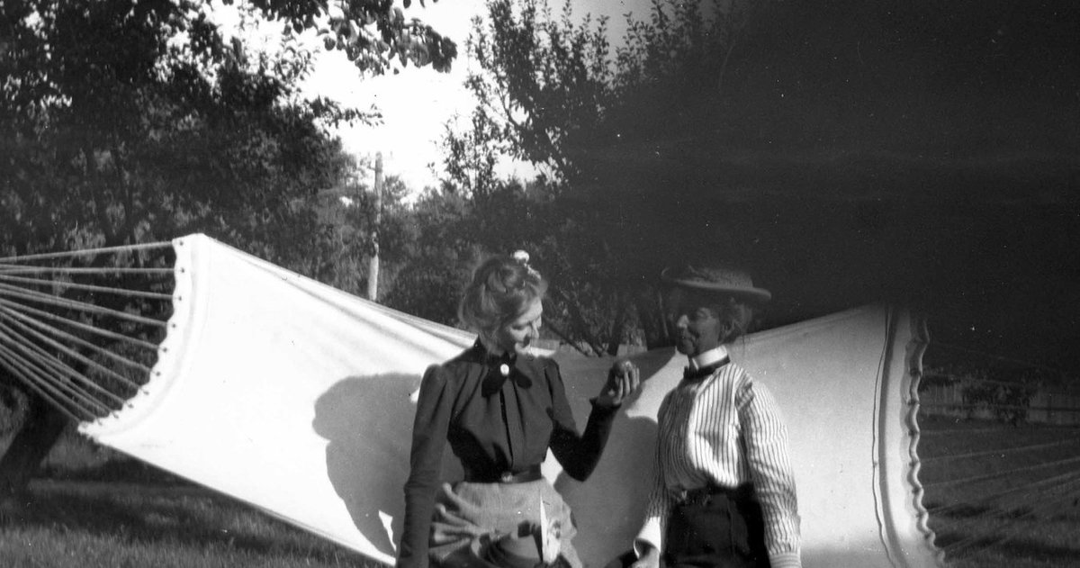 ‘Lillie and Grace in the hammock, September 1900’ by Theresa Babb (1900 ...