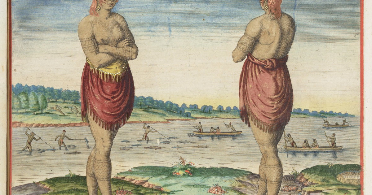 ‘One of the chief ladies of Secota’ by Johann Theodor de Bry from ...