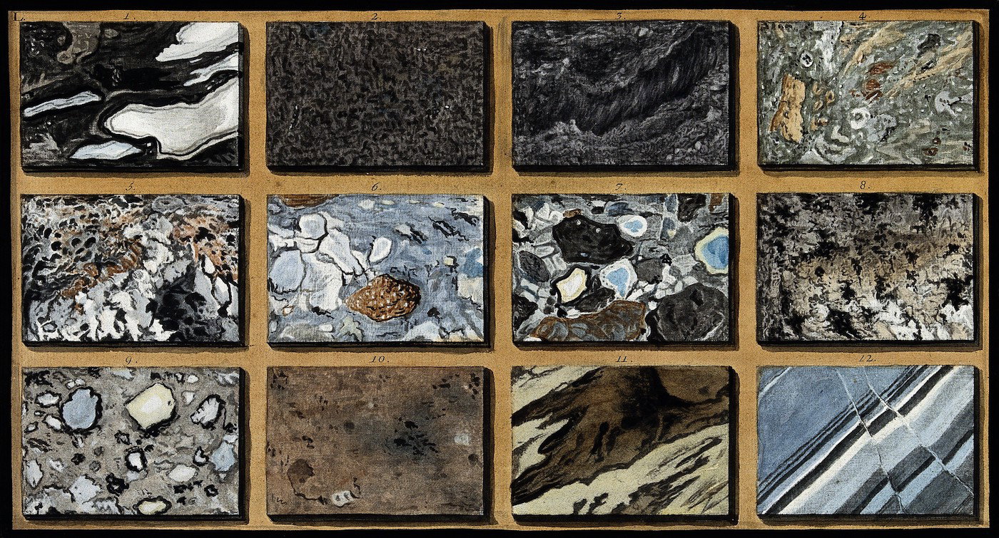 ‘Polished schists of marble and other mixed stones from Mount Vesuvius ...