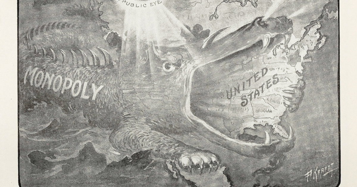 ‘The Monster of Monopoly’ by Paul Krafft from Capital and Labor (1907 ...