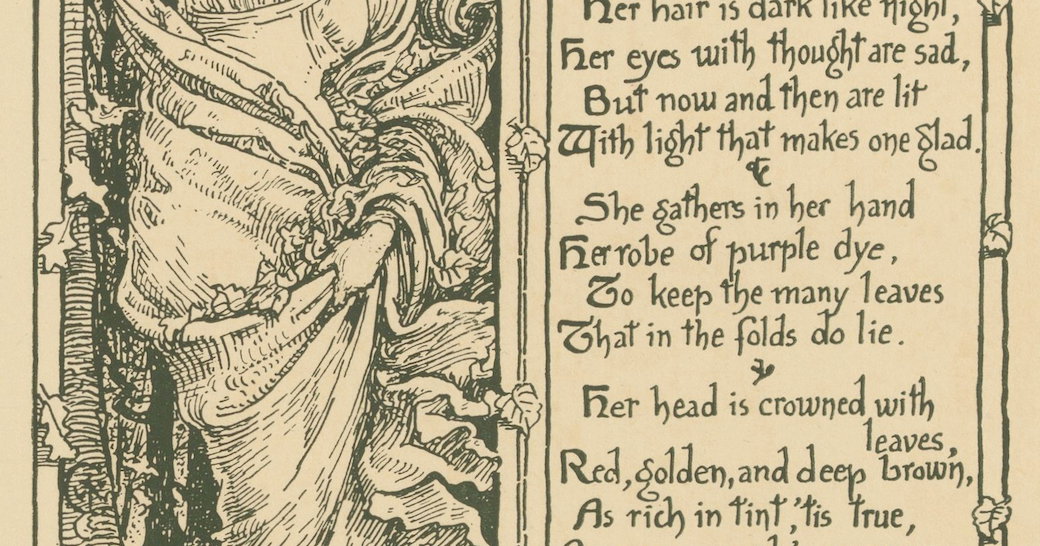 ‘October’ by Walter Crane from The Procession of the Months (ca. 1889 ...