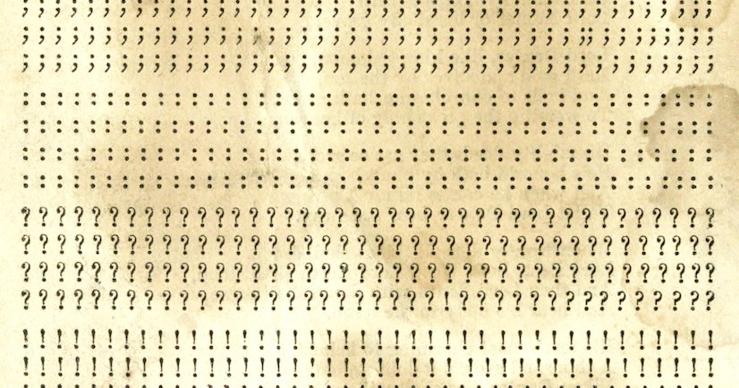 ‘Page of supplemental punctuation’ by Timothy Dexter from A Pickle for ...