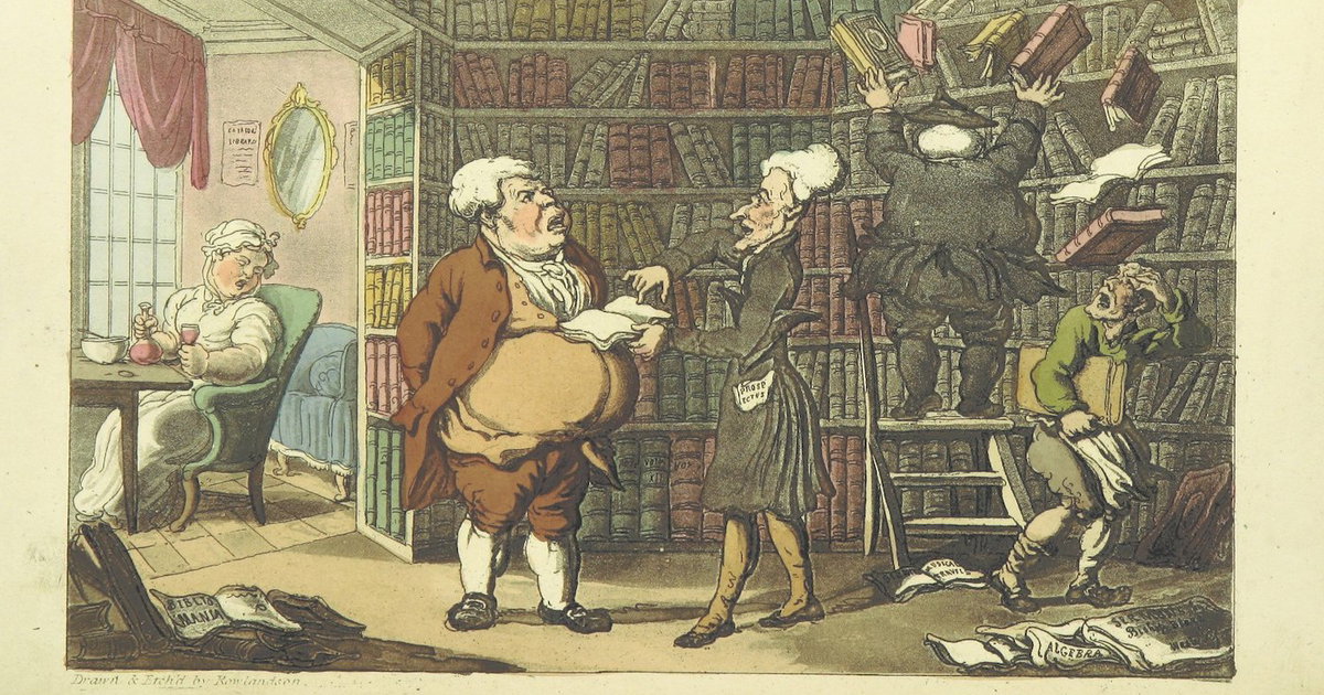 ‘Doctor Syntax with the Bookseller’ by Thomas Rowlandson from The Tour ...