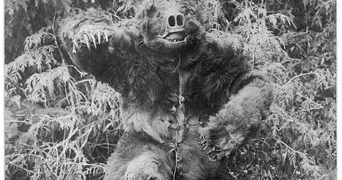 ‘Nane, Qagyuhl — Man dressed in a full-body bear costume. ’ by Edward ...