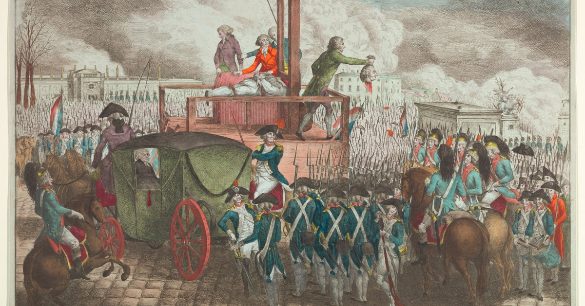 ‘Execution of King Louis XVI’ by Georg Heinrich Sieveking (ca. 1793 ...