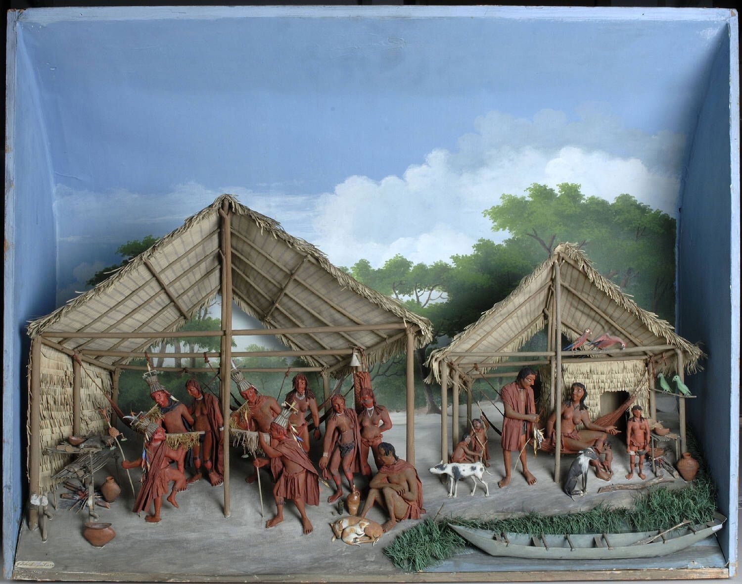 ‘Diorama of an indigenous scene’ by Gerrit Schouten (ca. 1825) | Public ...
