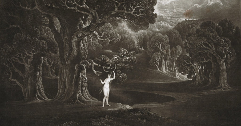 ‘Paradise Lost: Book 9, Line 780’ by John Martin from Paradise Lost ...