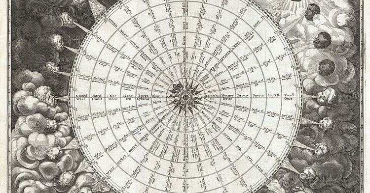 ‘Names of the Winds Representing the Six Languages’ by Jan Jansson ...