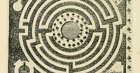‘Maze Design by Batty Langley ’ by W. H. Matthews from Mazes and ...
