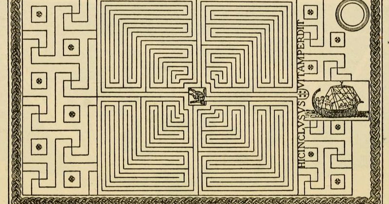 ‘Mosaic at Susa, Tunis’ by W. H. Matthews from Mazes and Labyrinths: A ...