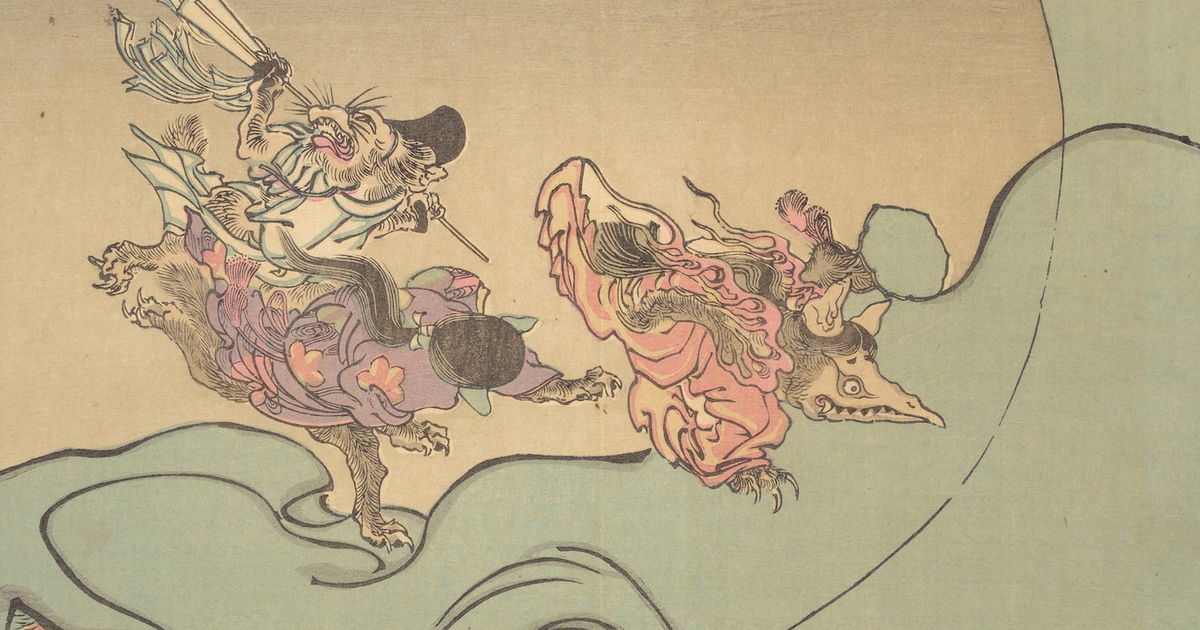 ‘Animal demons, including one resembling a mad Shinto priest, carouse ...