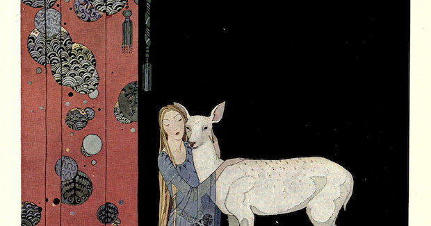 ‘She threw her arms around the neck of Bonne-Biche’ by Virginia Frances ...