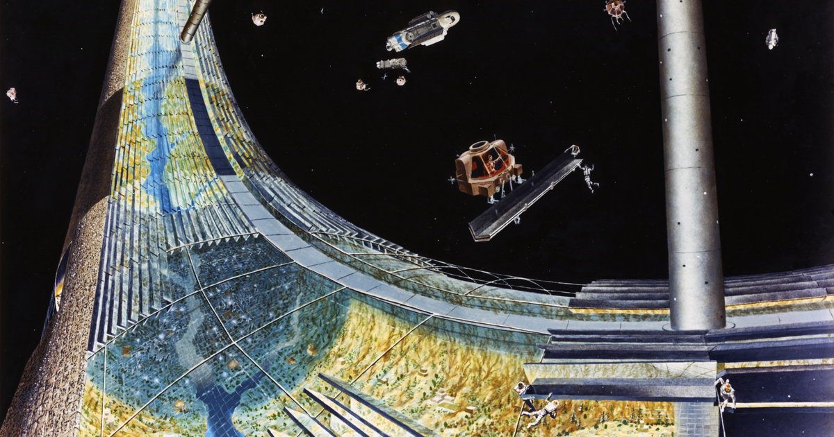 ‘Construction taking place on the torus' rim’ by Don Davis (1970s ...