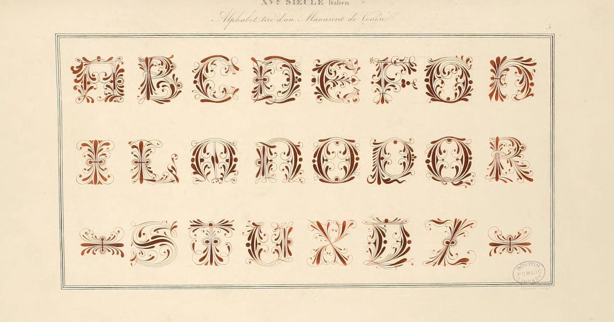 Untitled Image by Joseph-Balthazar Sylvestre from Alphabet-album ...