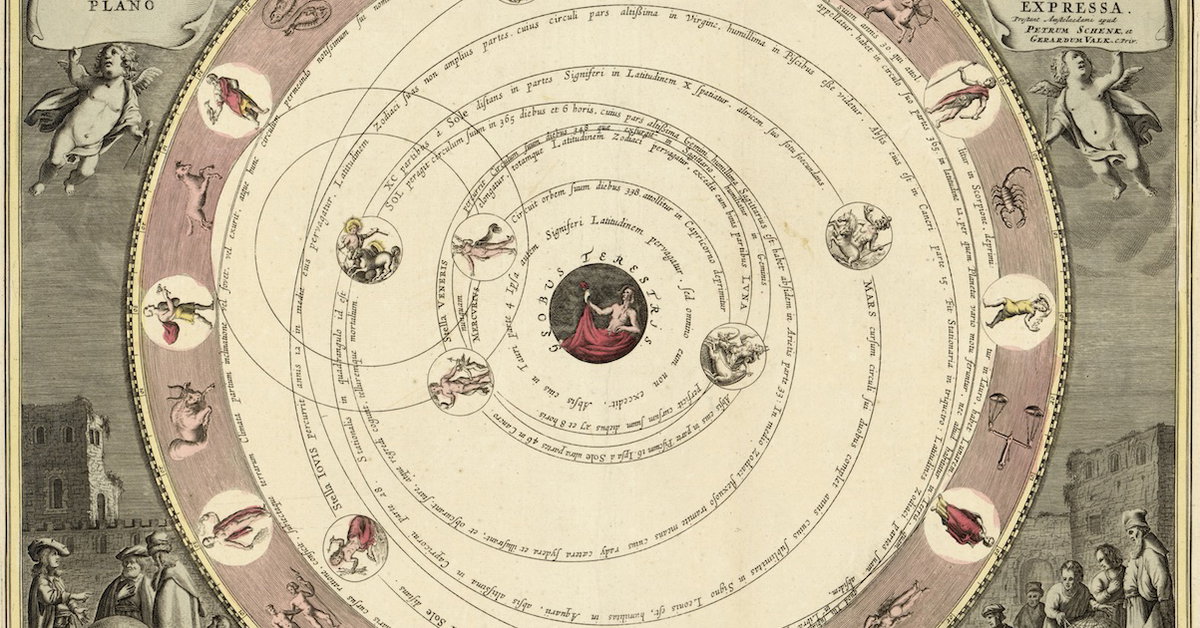 ‘Aratus' Model of the Universe’ by Andreas Cellarius from Harmonia ...