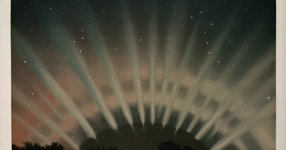 ‘Aurora Borealis ’ by Étienne Léopold Trouvelot from The Trouvelot ...