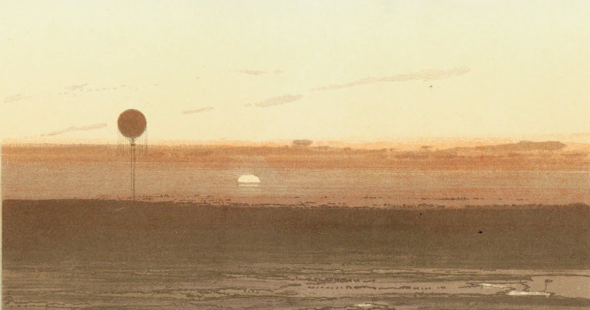 ‘A sunset as seen from the balloon.’ by Albert Tissandier, Eugène ...
