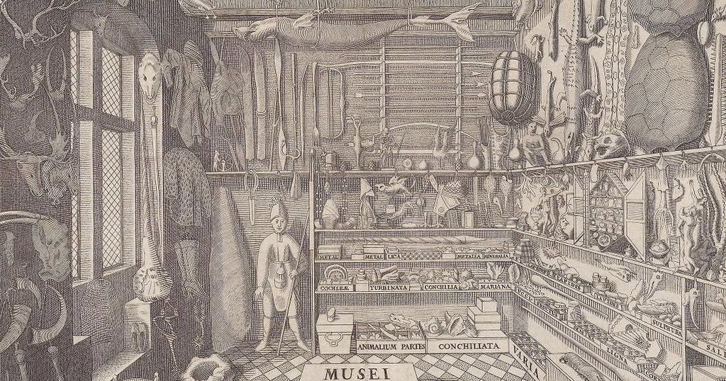‘Ole Worm's Cabinet of Curiosities’ from Museum Wormianum (1655 ...
