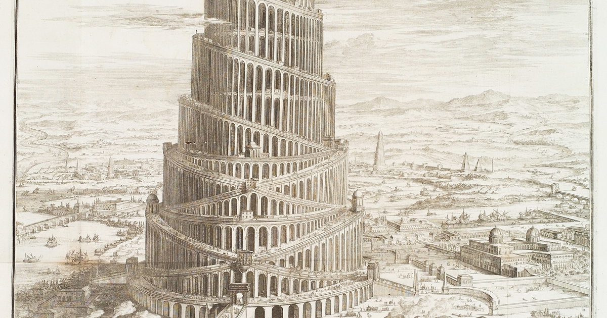 ‘Turris Babel’ by Athanasius Kircher from Turris Babel (1679) | Public ...