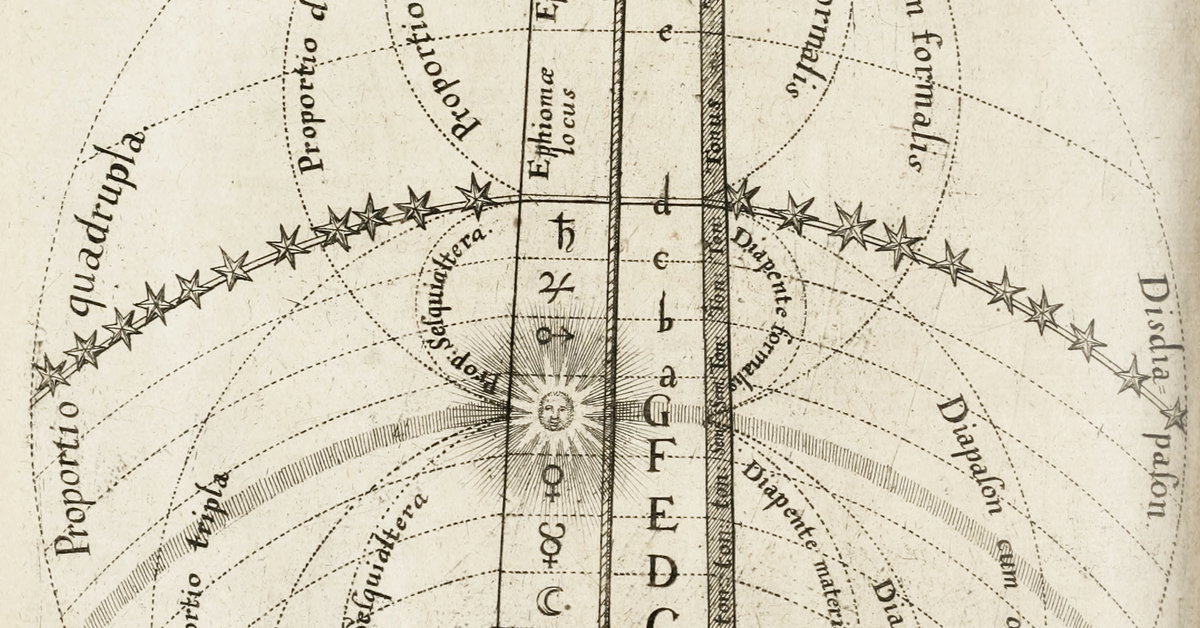 ‘Cosmic Lyre’ by Robert Fludd from Utriusque Cosmi, Maioris scilicet et ...