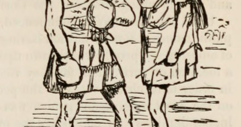 ‘Early Roman Gladiator and Patron’ by John Leech from The Comic History ...