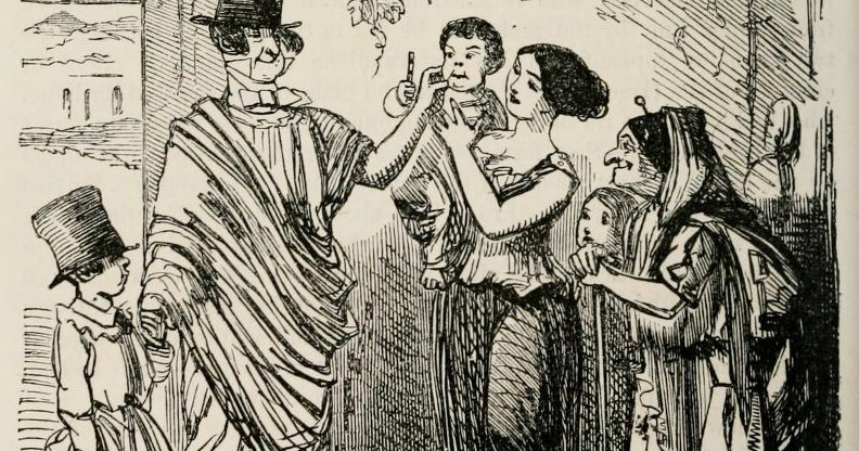 ‘Tib. Gracchus Canvassing’ by John Leech from The Comic History of Rome ...