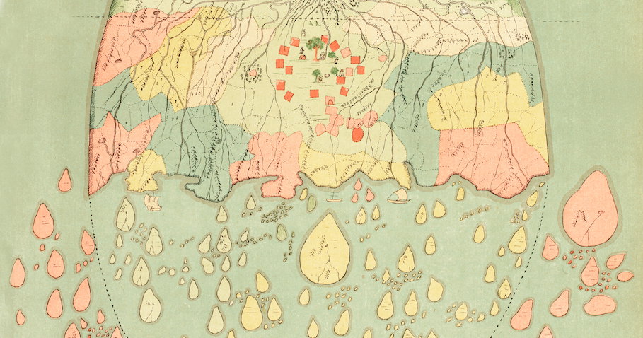 ‘Burmese Map of the World’ by Anonymous (1906) | Public Domain Image ...