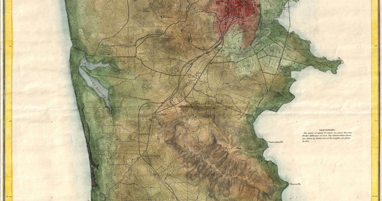 ‘San Francisco Peninsula’ by United States Coast Survey (1869) | Public ...